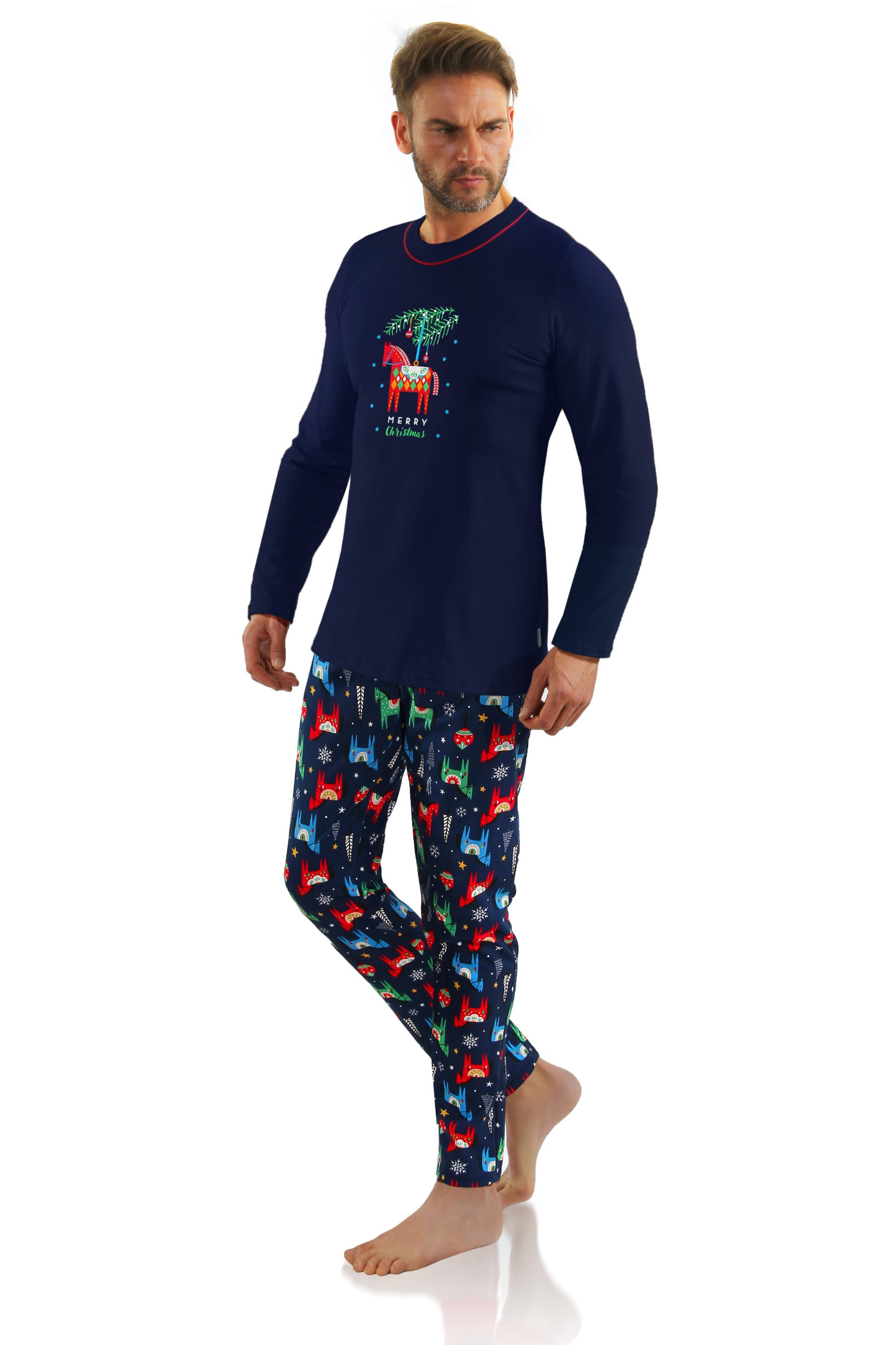 Vianočné pyžamo SESTO SENSO 2643 Christmas horse POSLEDNÝ KUS ...